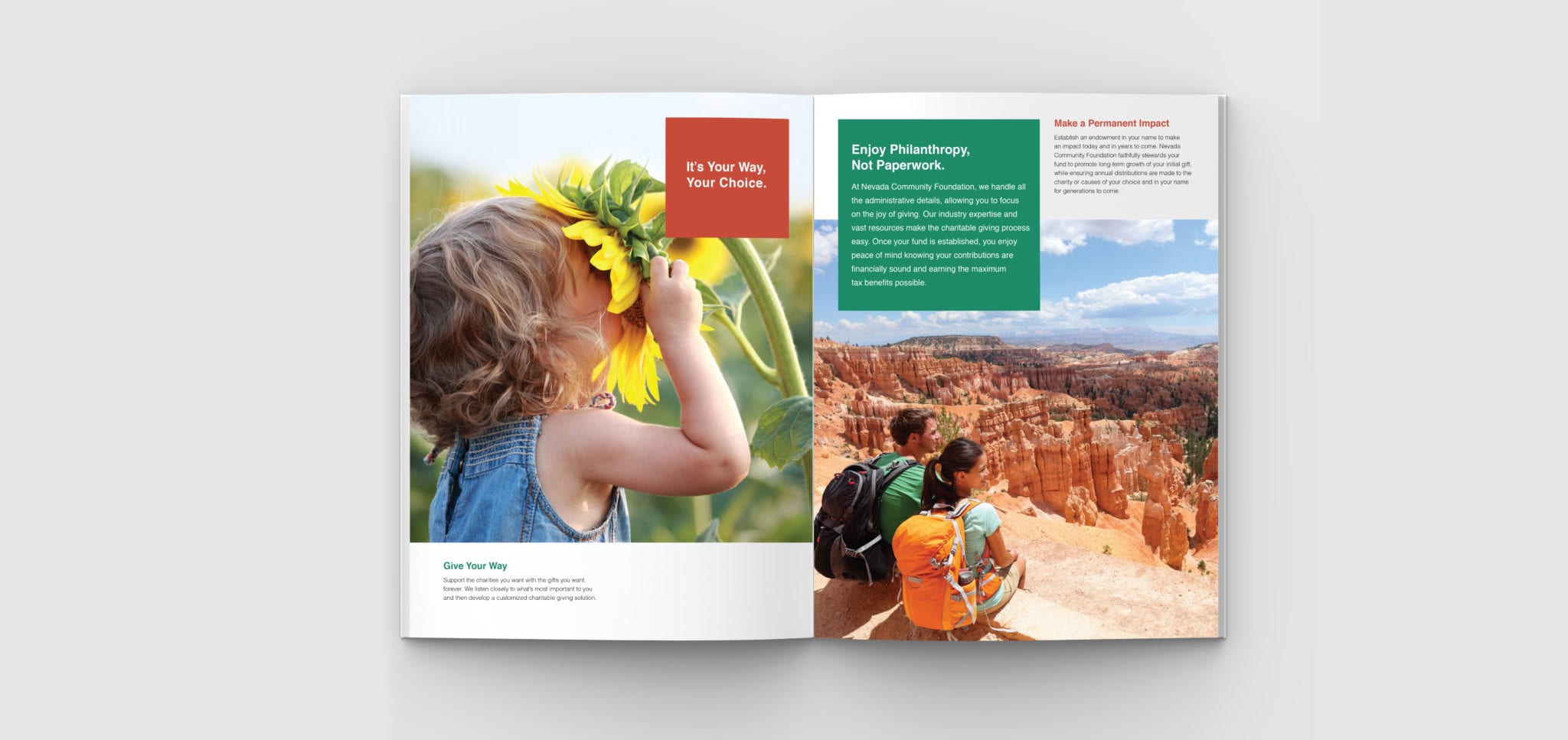 Nevada Community Foundation, Brochures and Print – Canyon Creative